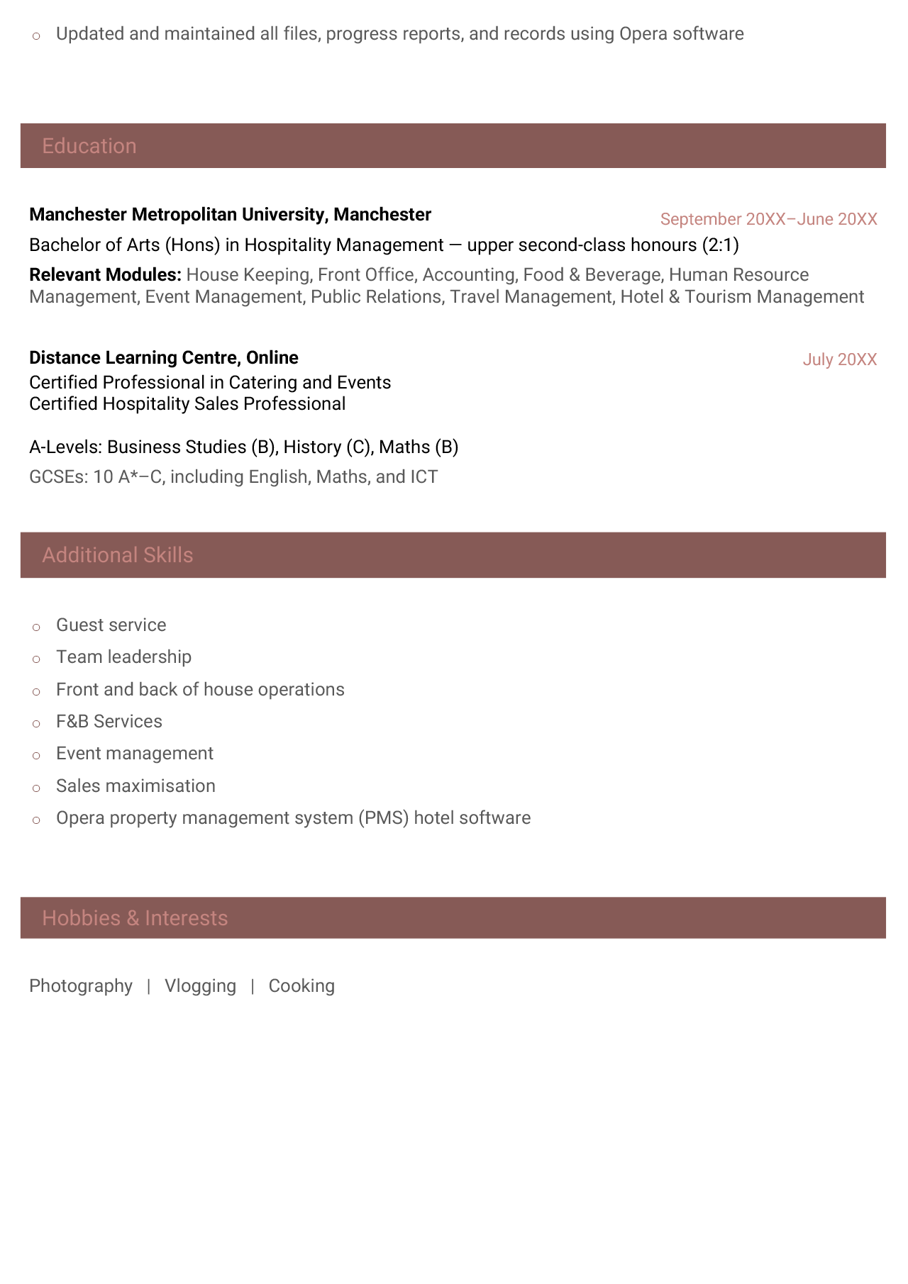 9 Hospitality CV Examples & Writing Tips for 2024