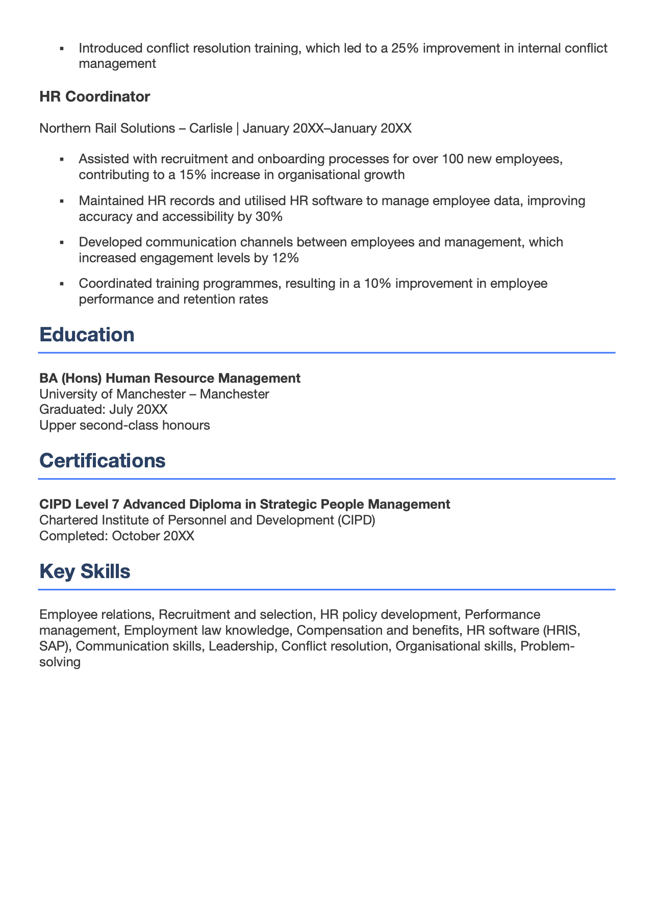 HR Manager CV Examples & Writing Tips