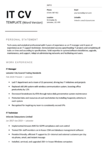 CV Templates for Word - 15 Best Free Downloads