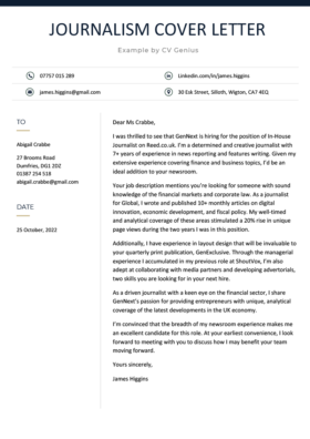 Journalism Cover Letter: Example & 3 Writing Tips