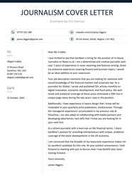 Journalism Cover Letter Example 3 Writing Tips Journalism Cover Letter Example 3 Writing Tips