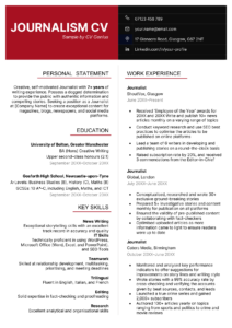 Journalism CV - Example & Template [Free Download]