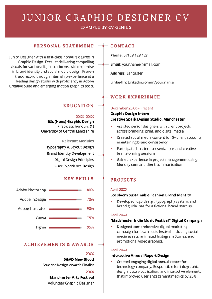 9 Graphic Design CVs: Examples, Templates, & Writing Tips