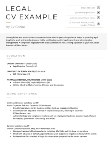 Legal CV - Example, Tips, & Free Download