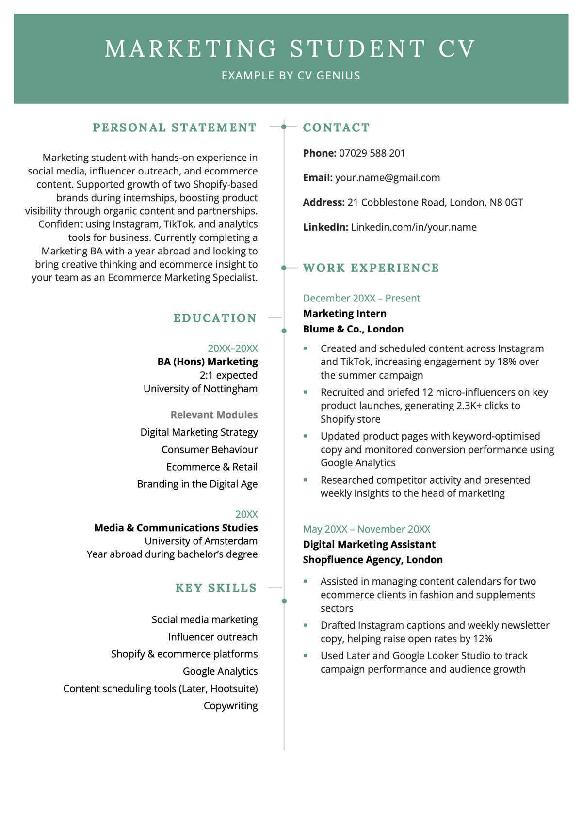 8 Marketing CV Examples for 2025