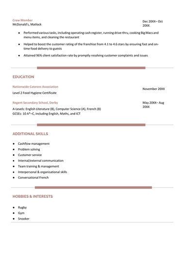McDonald’s CV: Template, Examples & Top Skills to Include