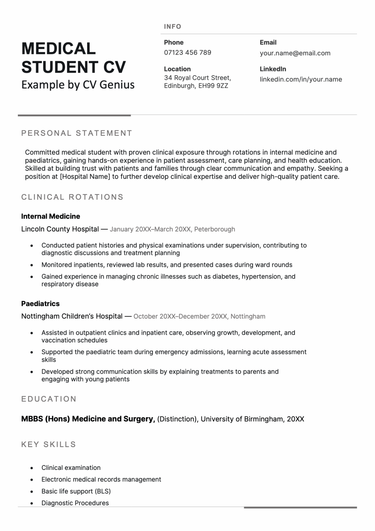 Medical Student CV: Example, Template, & Writing Tips