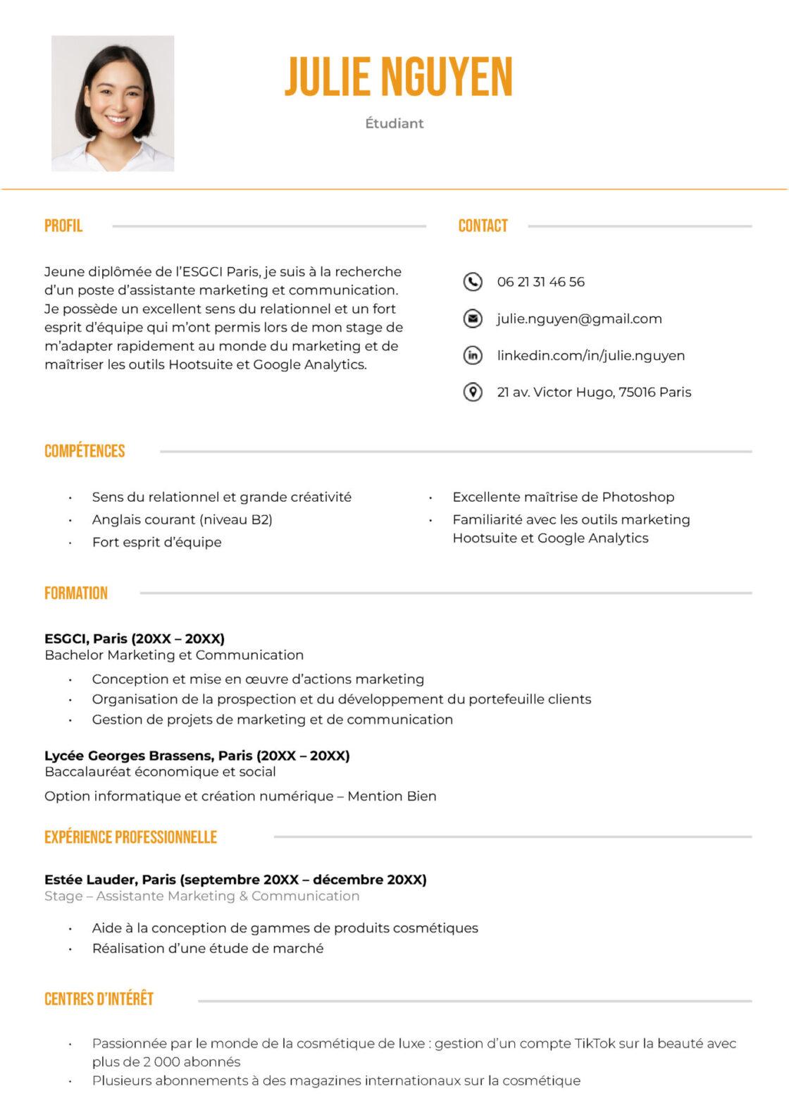 Modèles CV Google Docs gratuits à télécharger et compléter