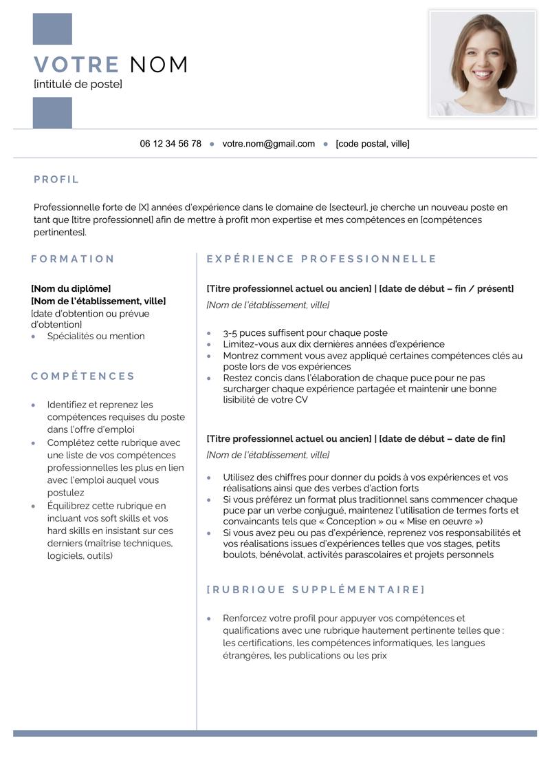 Modèles et exemples CV PDF + conseils