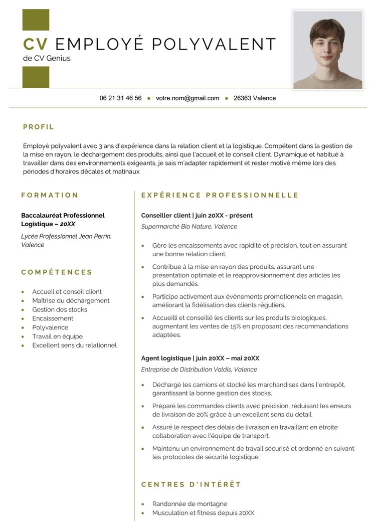 Exemples CV employé polyvalent et conseils de rédaction