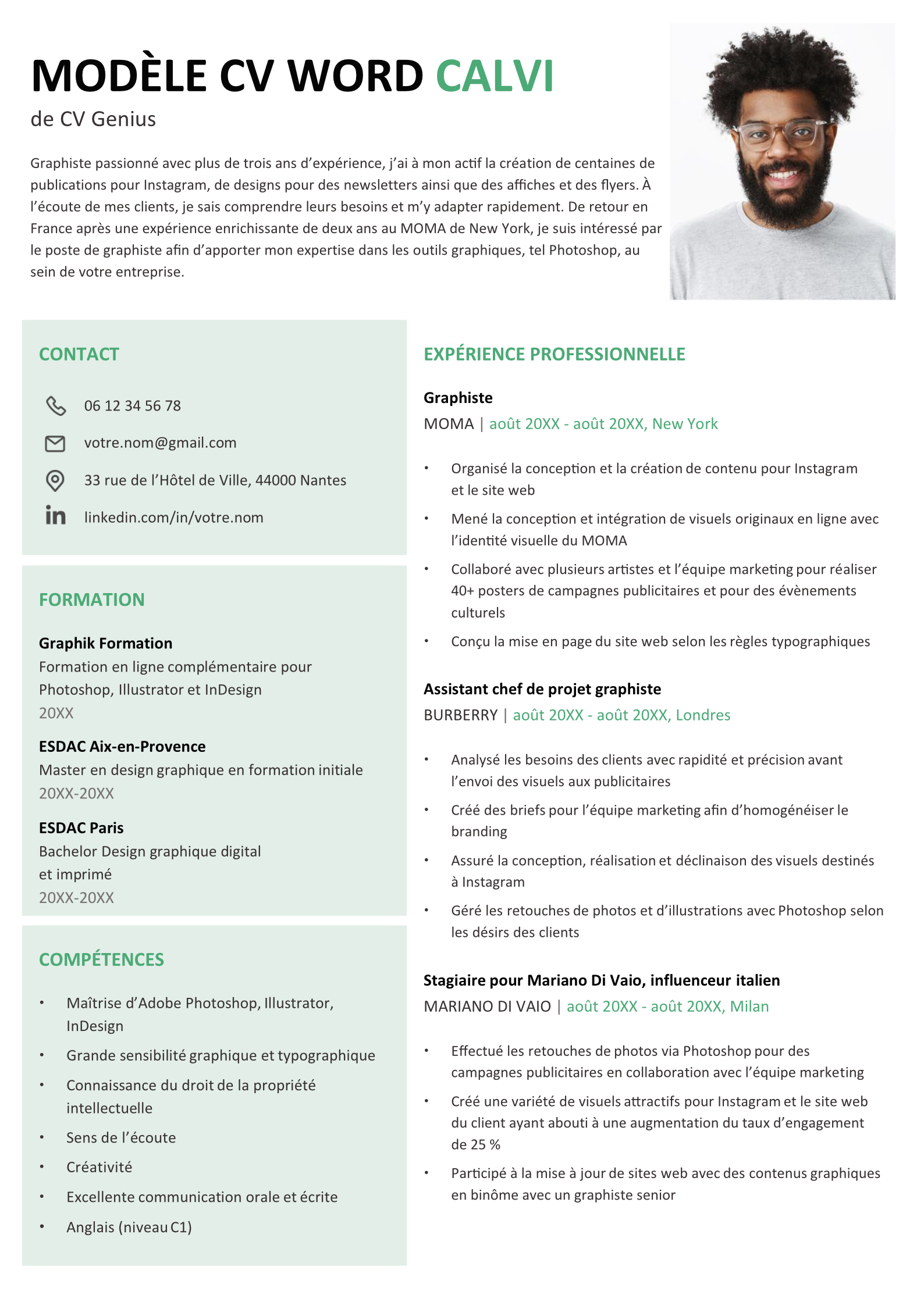 Modèles de CV – Word, LibreOffice, GDocs, PDF, LaTeX