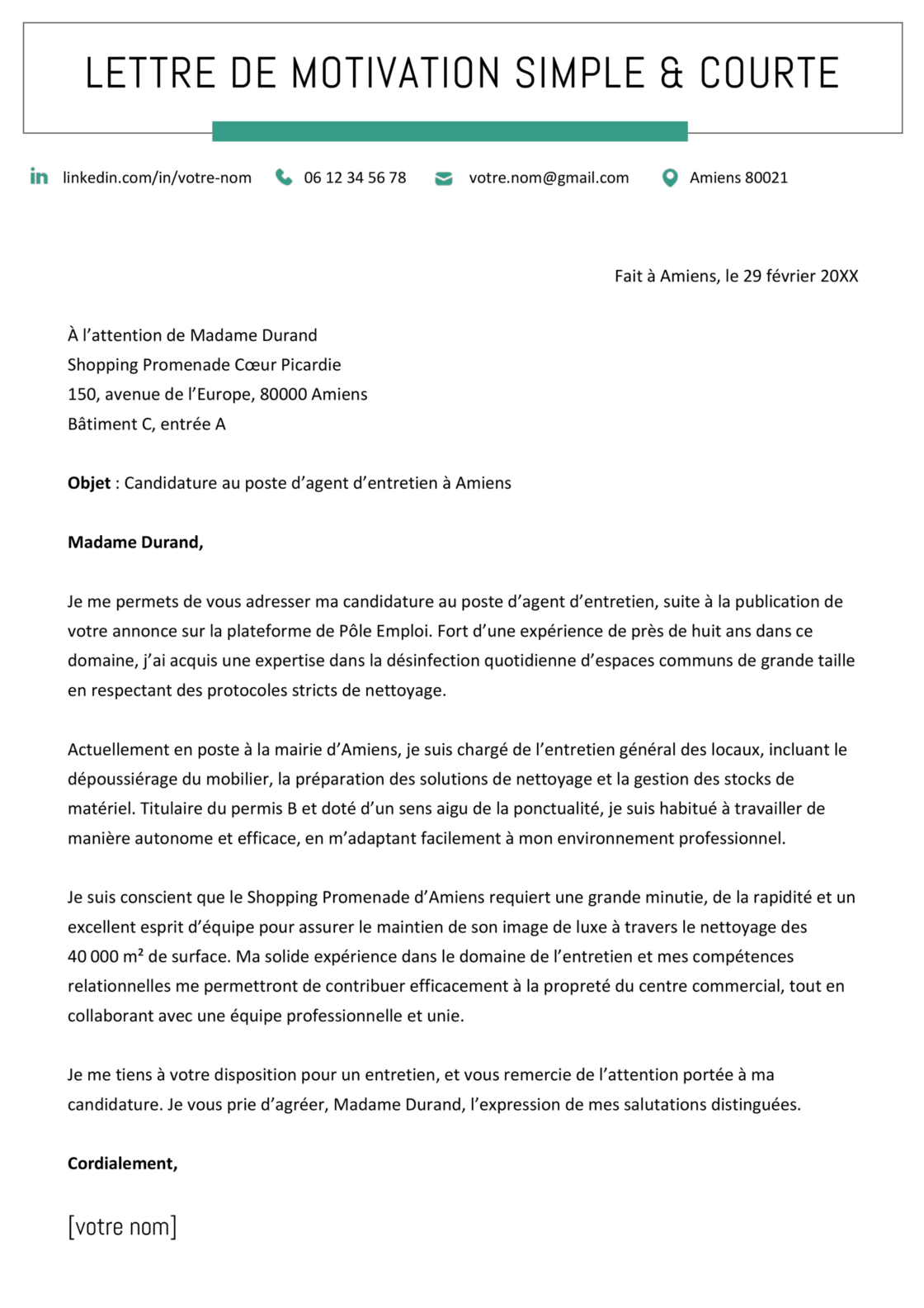 Lettre de motivation simple : Exemples et conseils pour 2024