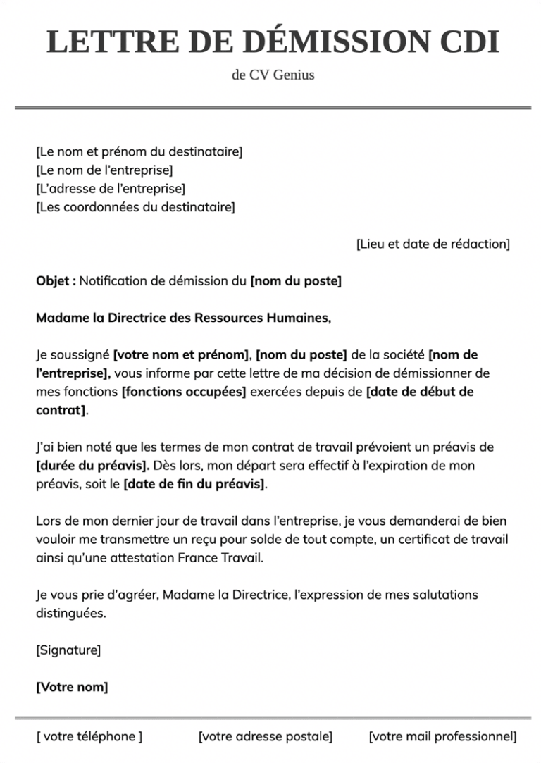 Comment écrire une lettre de démission - modèle et conseils