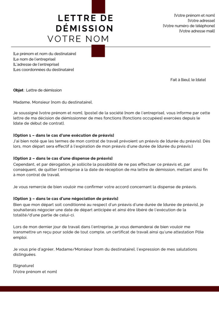 Comment crire Une Lettre De D mission Mod le Et Conseils Comment crire Une Lettre De D mission Mod le Et Conseils