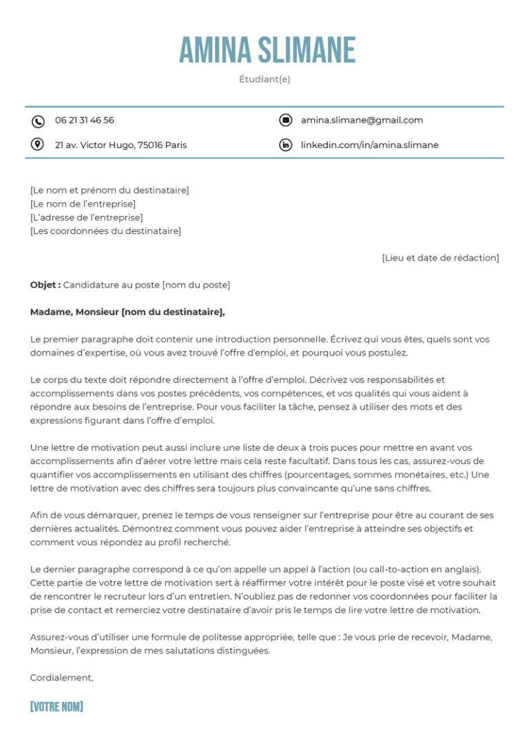 47+ exemples + 8 modèles de lettre de motivation gratuits