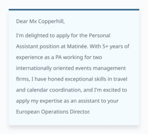 Personal Assistant Cover Letter: Template & Writing Tips