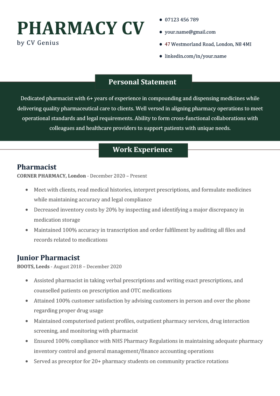 Pharmacy Assistant CV Example - Skills & Free Download