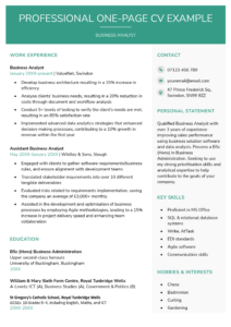 Free One-Page CV Template & Examples [+ How to Write]