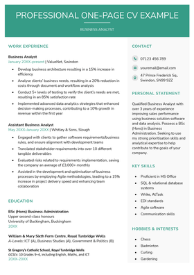 Free One-Page CV Template & Examples [+ How to Write]