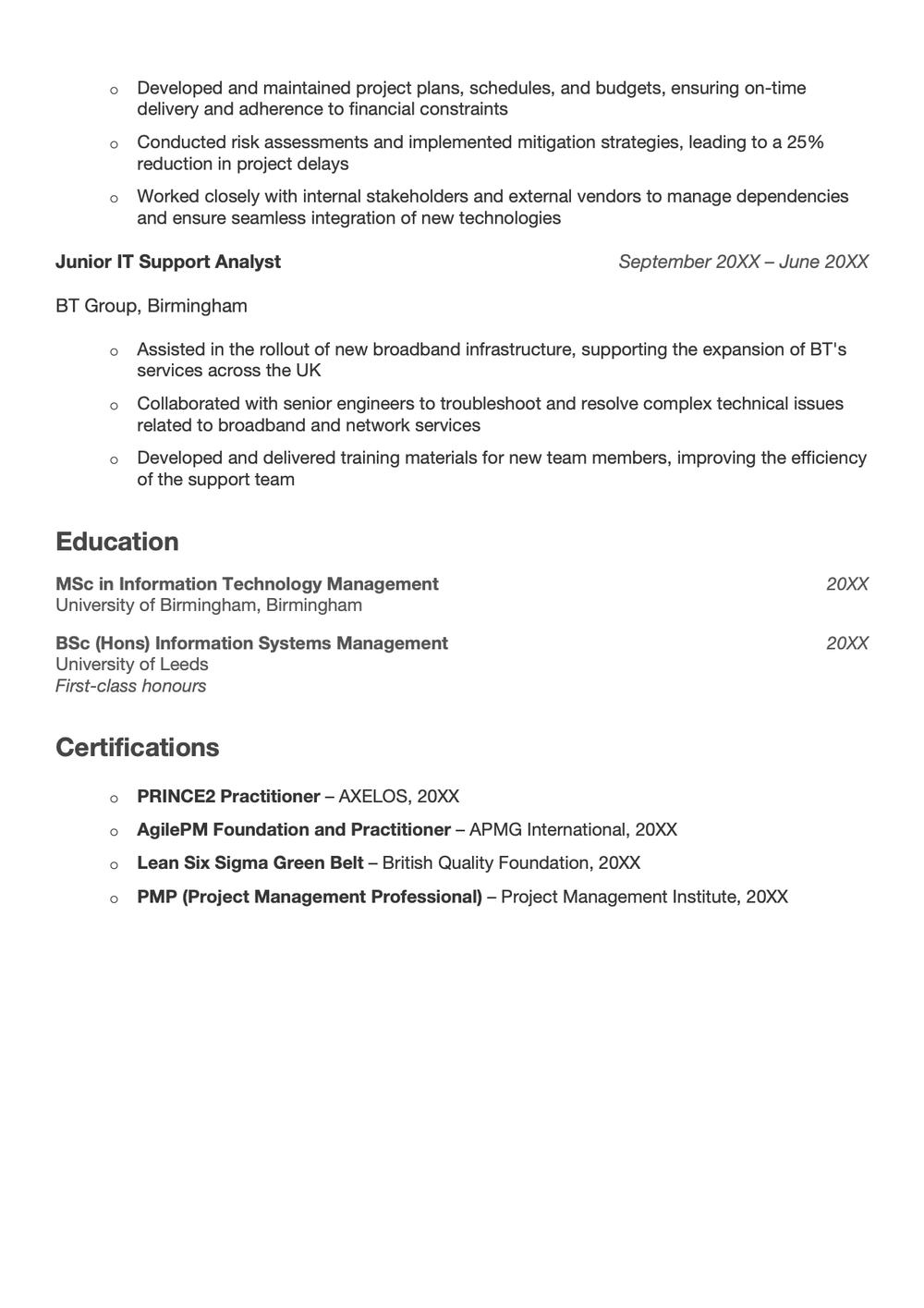 Programme Manager CV: Example, Template, & Writing Tips