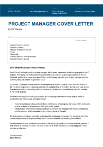 Project Manager Cover Letter: Example & How to Write