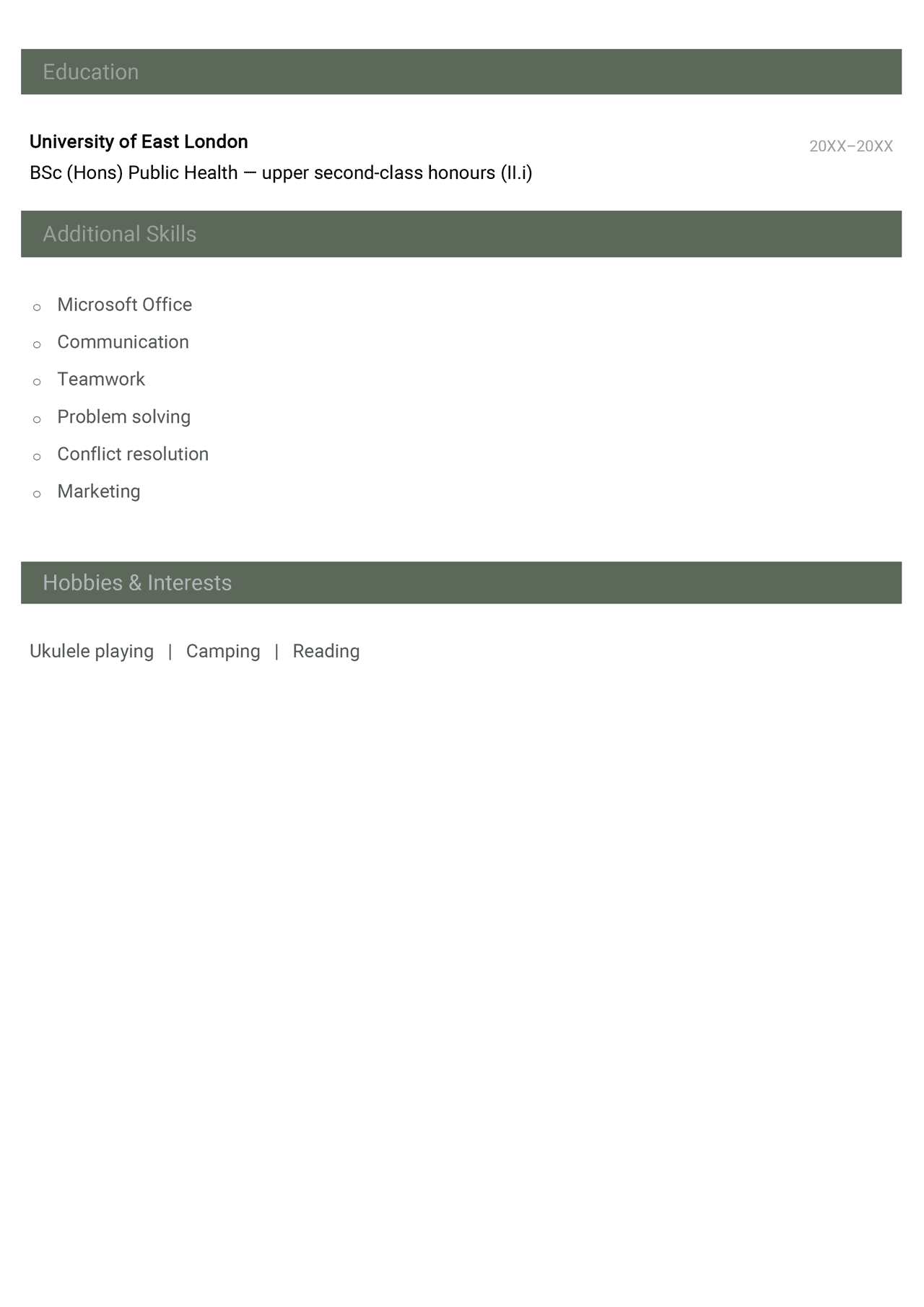 Public Health CV Example: Template & 16 Essential Skills Public Health CV Example: Template & 16 Essential Skills