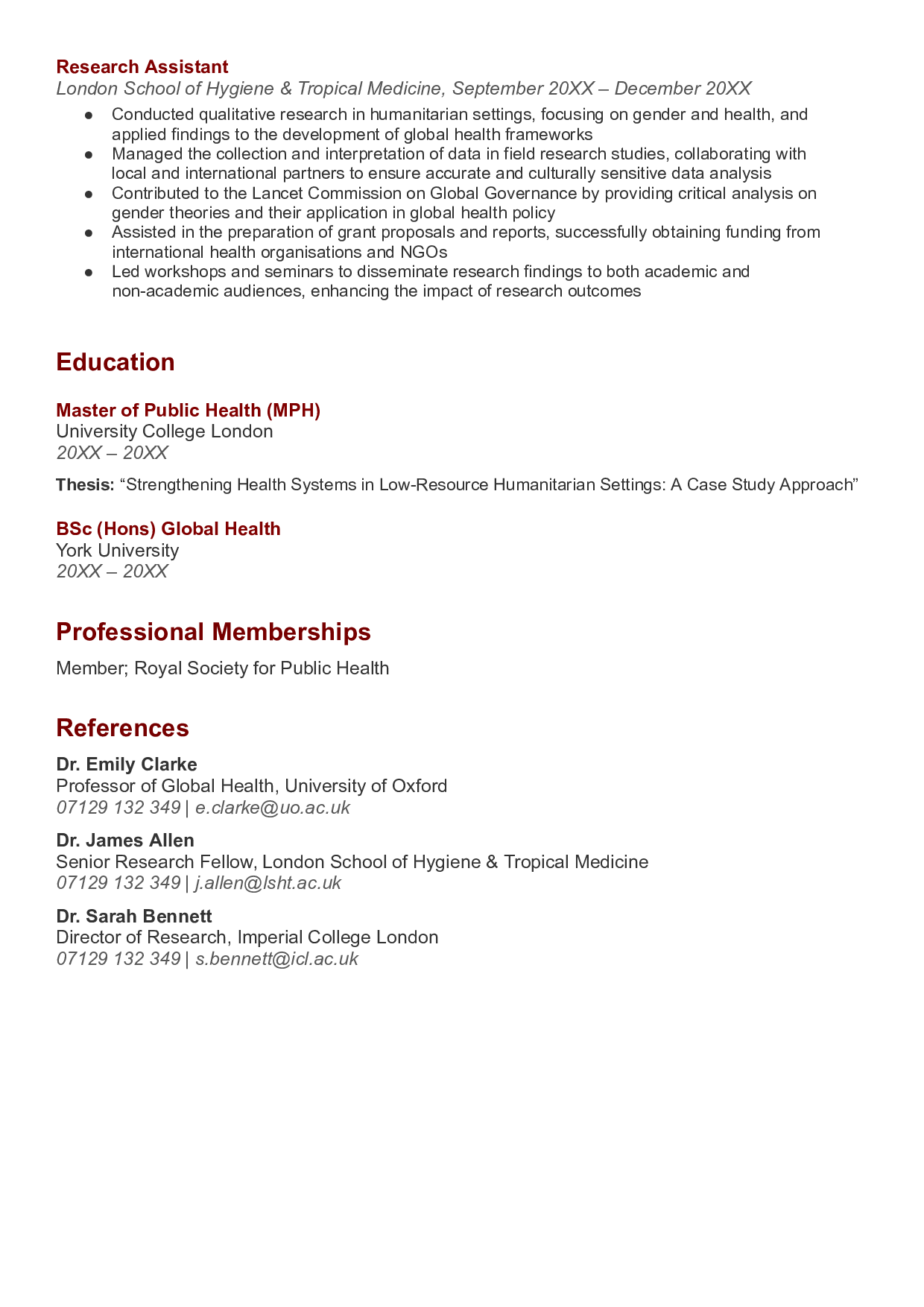 Research Assistant CV Example for 2025 (with Writing Tips)