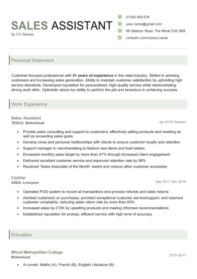 Sales CV - Example, Tips, & Free Download