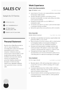 Sales CV - Example, Tips, & Free Download