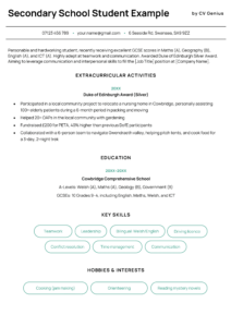 CV Examples for Students: Templates & Summary Samples