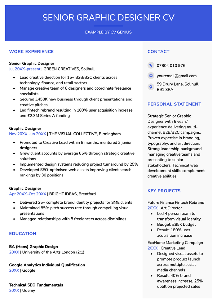 9 Graphic Design CVs: Examples, Templates, & Writing Tips