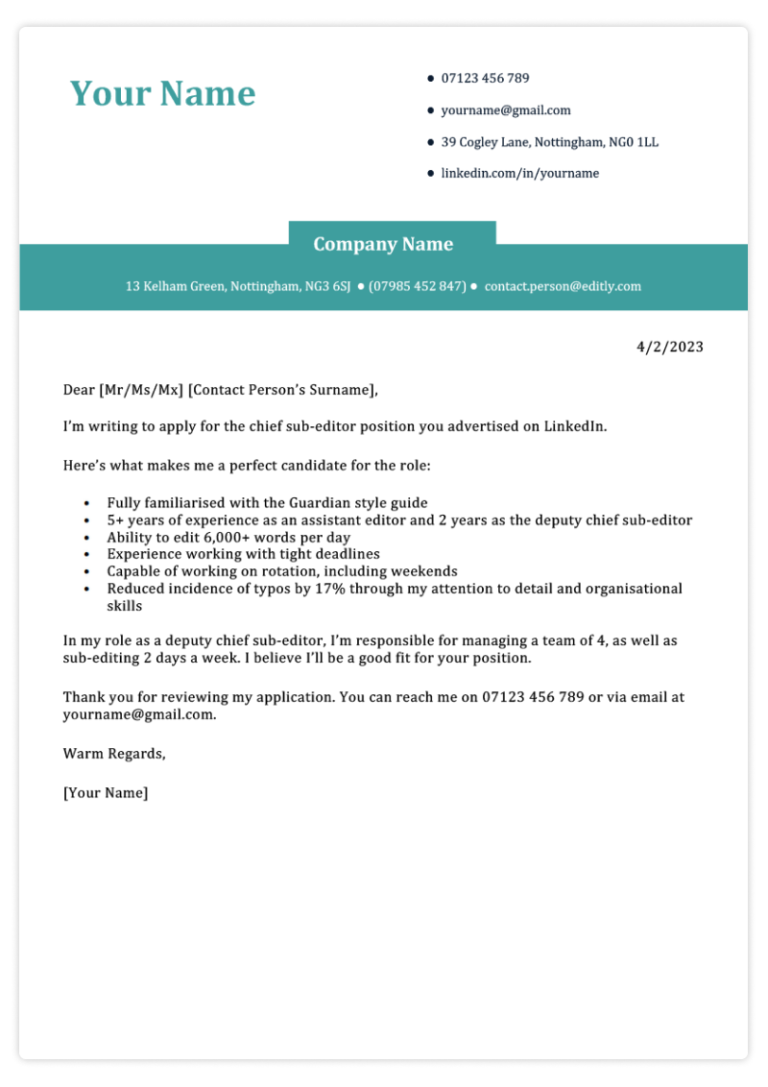 5+ Inspiring Short Cover Letter Samples - with Tips