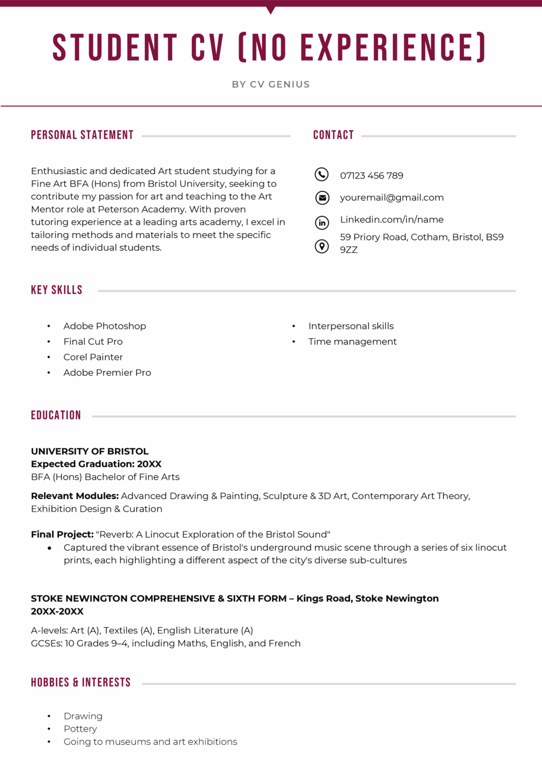 5 CV Examples for Students in 2024 (& Free Template)