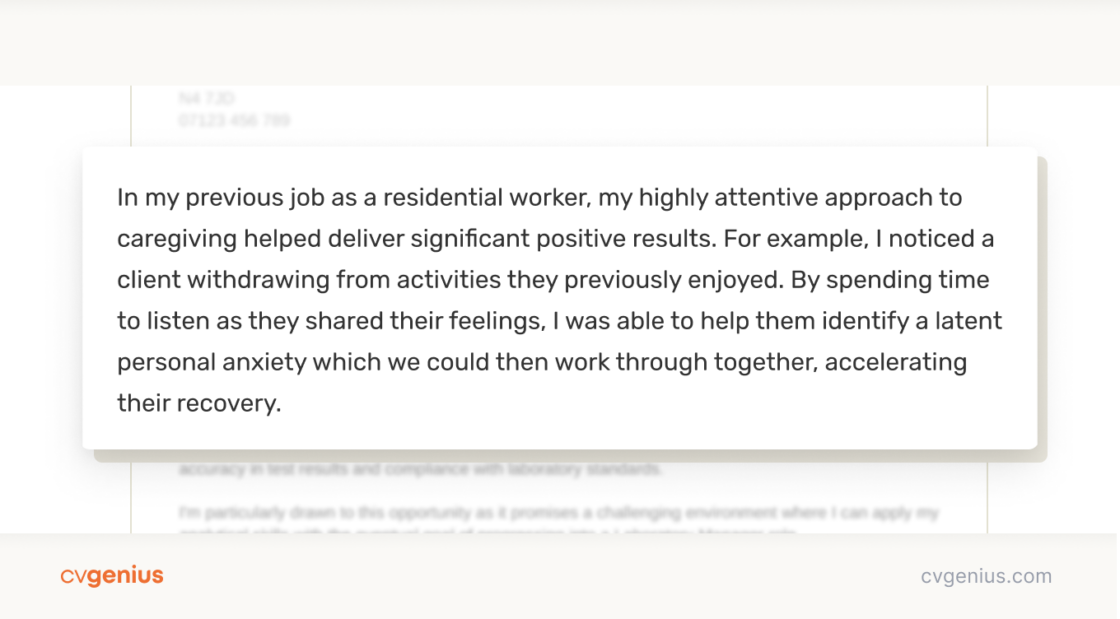 Support Worker Cover Letter (Example, Template, & Tips)