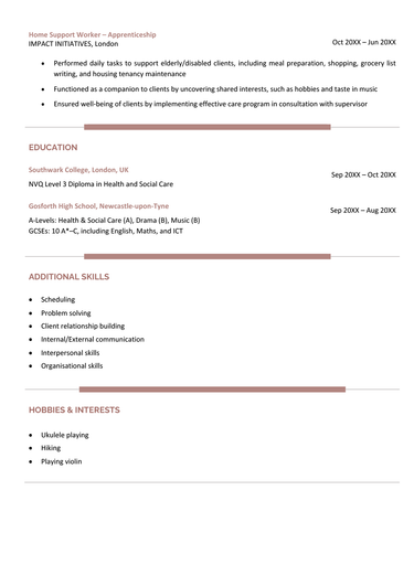 Support Worker CV - Examples, Template, & Free Download