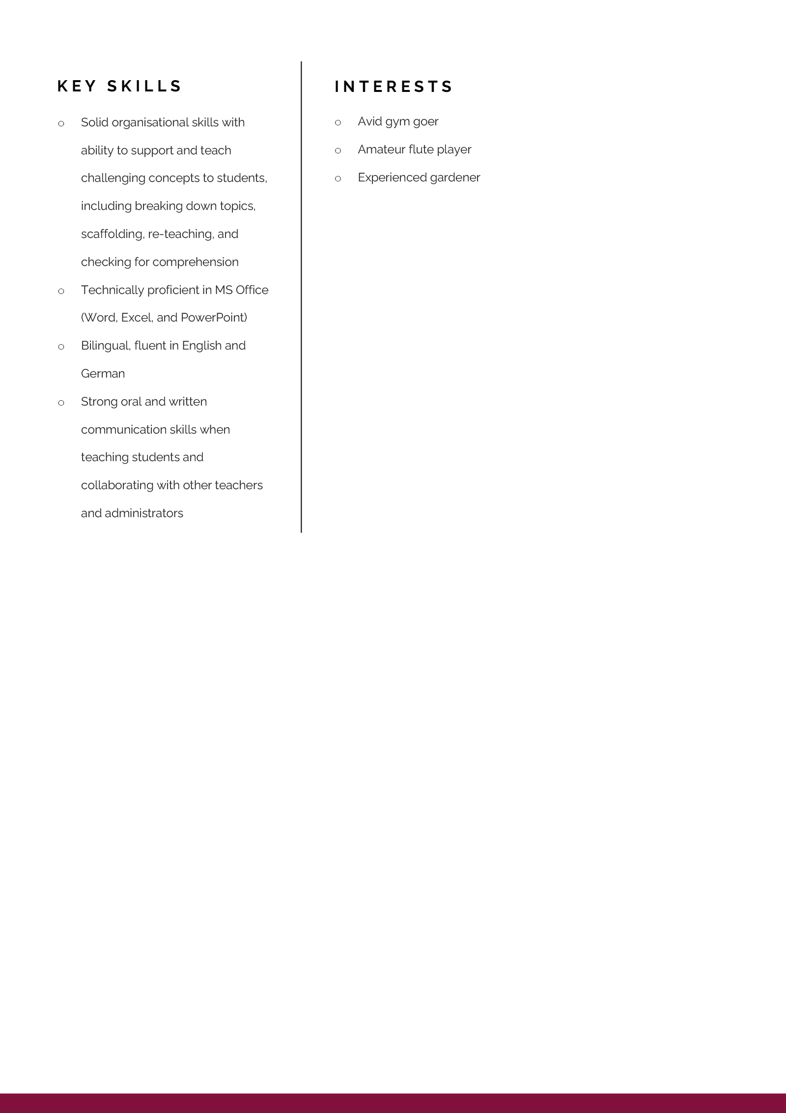 Teacher CV - 6 Examples, Free Template, & Writing Guide