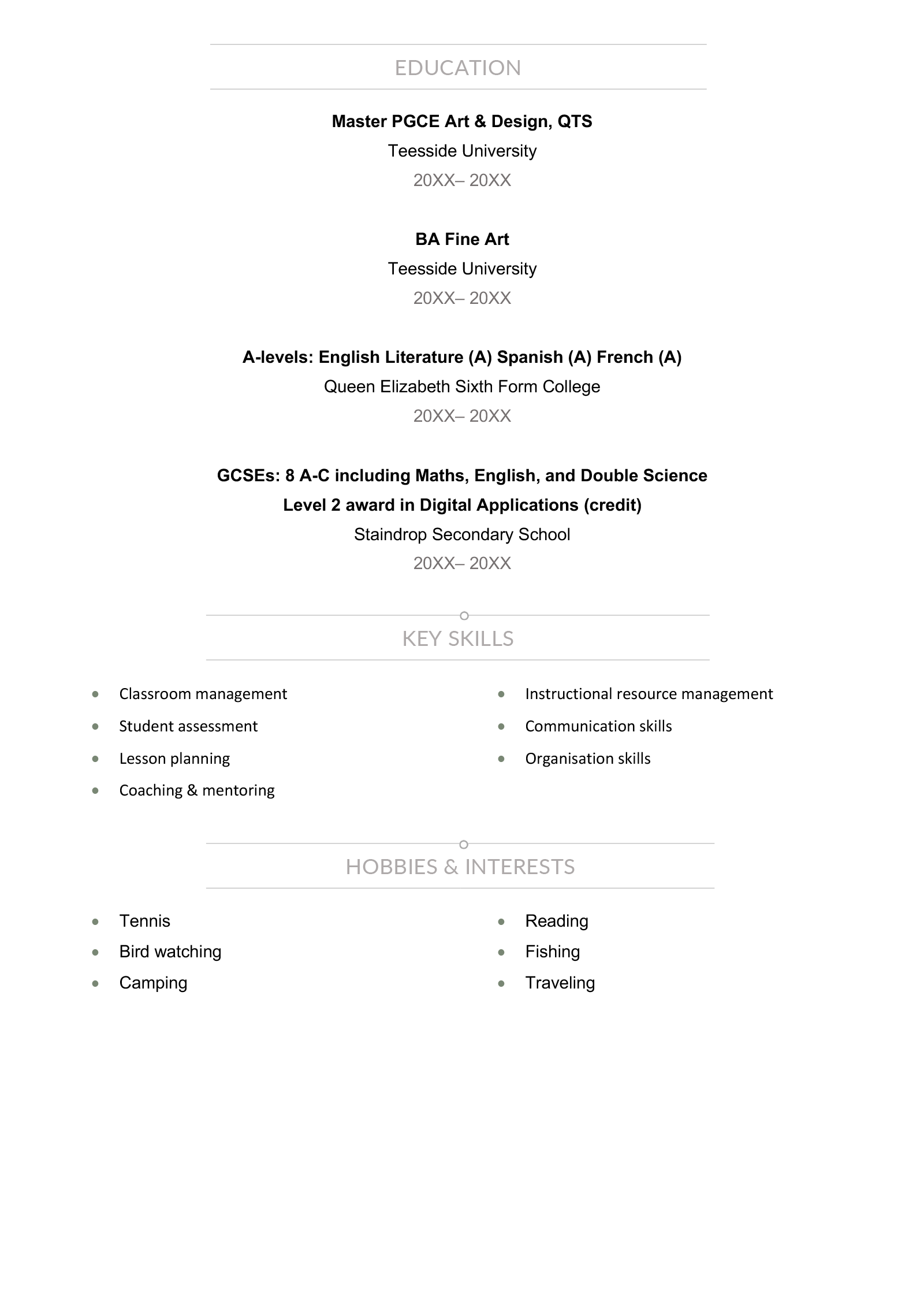 Teaching Assistant CV Sample & Writing Tips