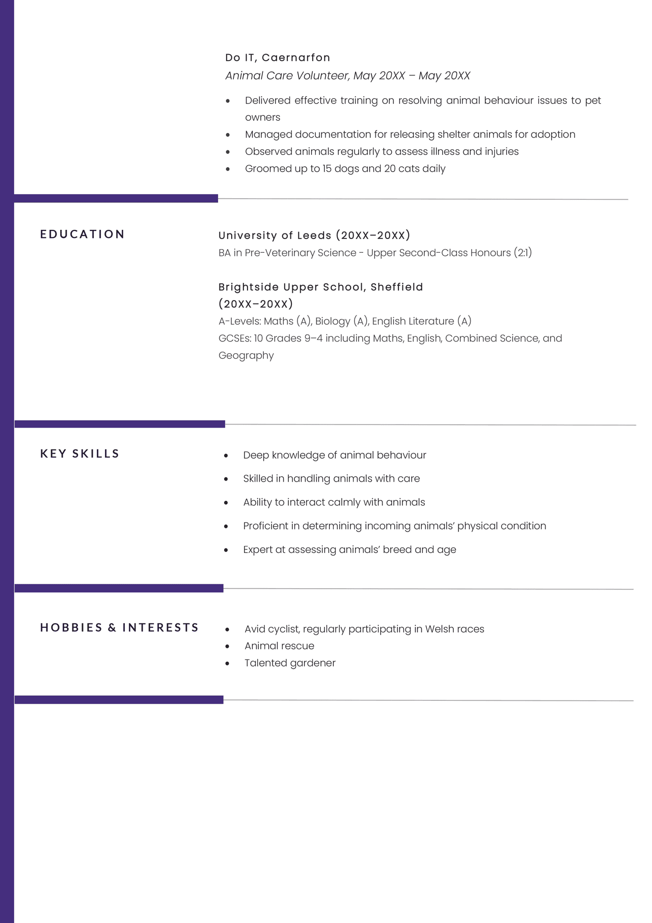 Volunteer CV Example & Skills List