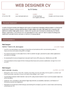 Web Designer CV - Example & Template (Free Download)