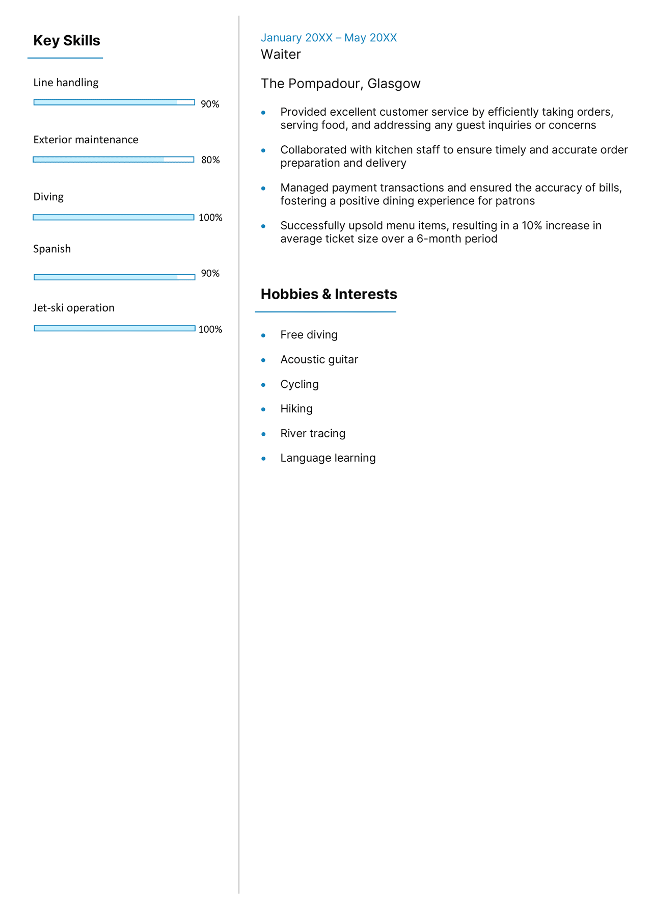 Yachting CV Example, Template, & Writing Guide Yachting CV Example, Template, & Writing Guide